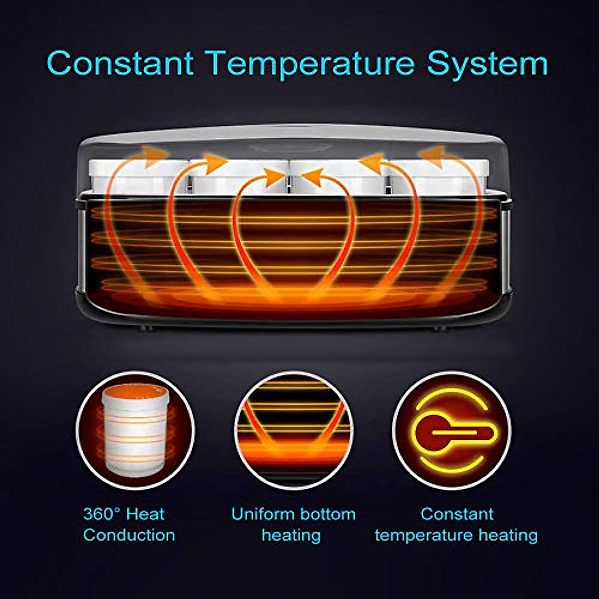 Automatic Yogurt Maker Machine Digital LCD Display with Constant Temperature Control 8 Glass Greek Jars and Lids 48 Ozs Stainless Steel Design for Home Kitchen Use.