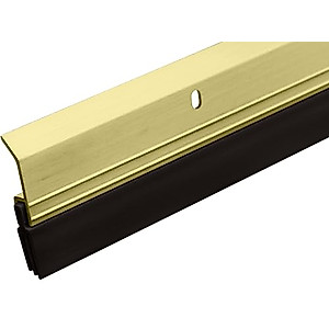 Gold Anodized Aluminum Triple Seal Vinyl Door Sweep (3 FT Long)