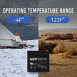 NP6-225Ah (4 Pcs) AGM Rechargeable Battery with T16A Terminal, Replace V6-225 Lead-Acid Battery, for Golf Carts, Pallet Jack, Solar Setup, Trolling Motor, RV, Marine, Wheelchair, Camping