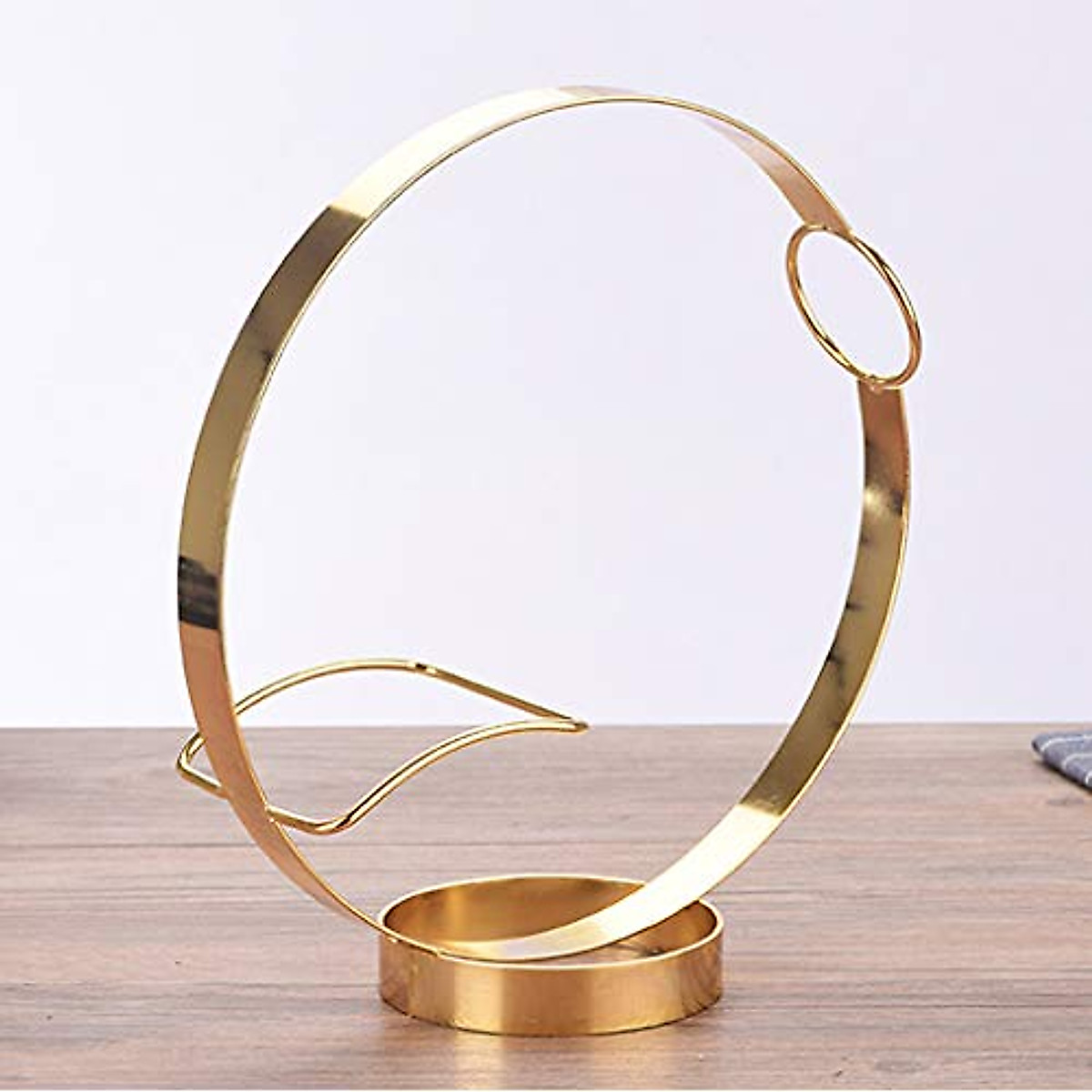 ZHIQ Single Bottle Countertop Wine Holder, Free Standing Metal Wine Rack, Wine Bottle Storage Holder, Display Shelf for Tabletop, Silver/Gold/Bronze