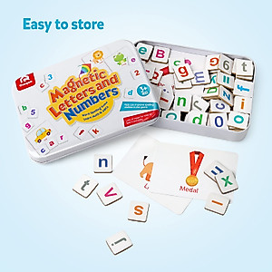 Coogam Magnetic Letters Numbers Alphabet Fridge Magnets ABC 123 Educational Toy Set Preschool Learning Spelling Counting Uppercase Lowercase Math for 3 4 5 Years Kid Toddler