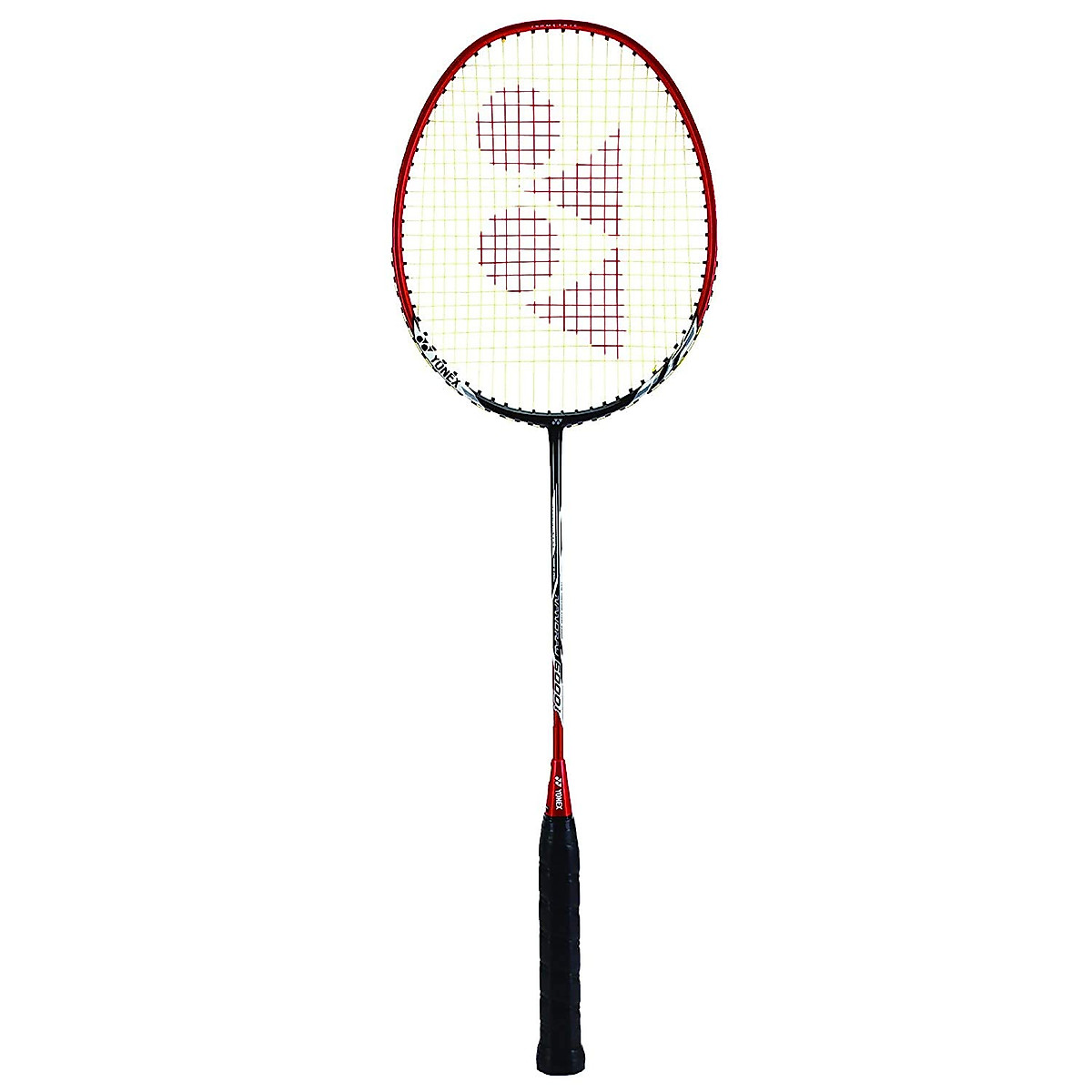 YONEX Badminton Racket Nanoray Series 2018 with Full Cover Professional Graphite Carbon Shaft Light Weight Competition Racquet High Tension Fast Speed Performance (NR6000I - Black/Red, Pack of 1)