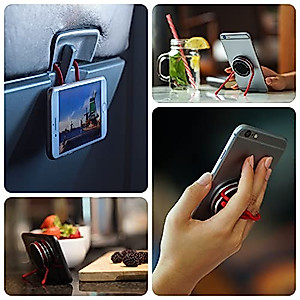 IMStick Innovative Magnetic Phone Grip, Stand and Mount - 100 Ways to Use: Golf Cart Phone Holder, Universal Car Mount, Travel, Airplane, Stroller, Gym, Shopping Cart, Tablet Holder - Blue