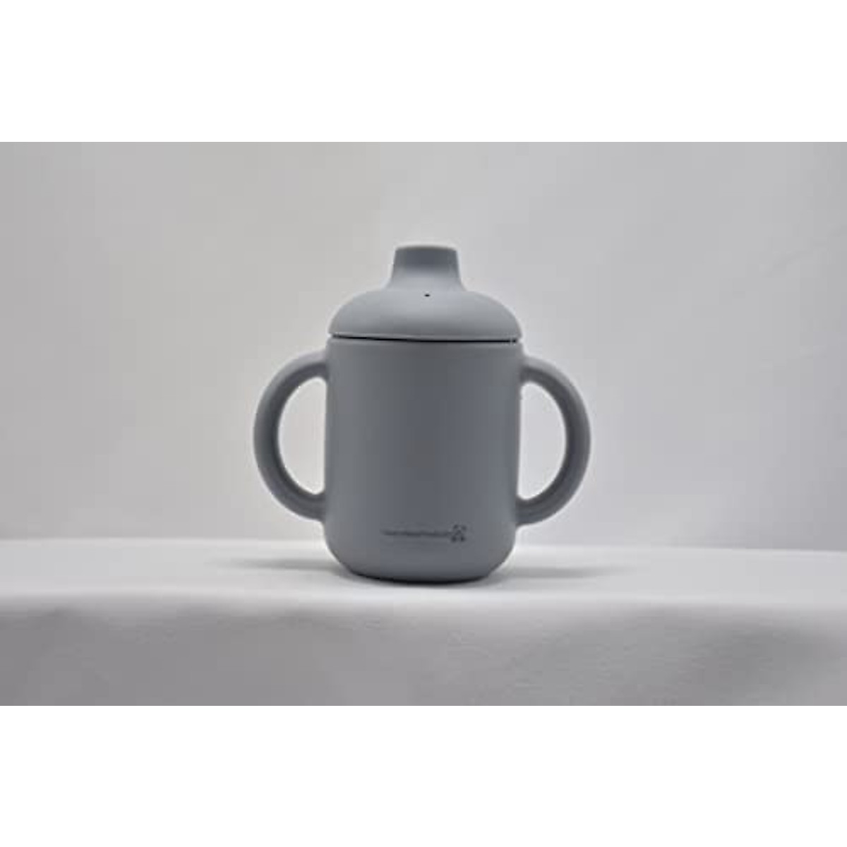 TeenyBearProducts Silicone Sippy Cup, 4oz, Training Cup With Non Slip Handles, 100% Food Grade Silicone (Slate, 1)