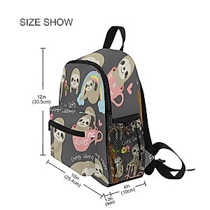 OREZI Baby Sloth Kids Backpack,Cute Toddler Schoolbag Preschool Bag Travel Bacpack for Little Boy Girl