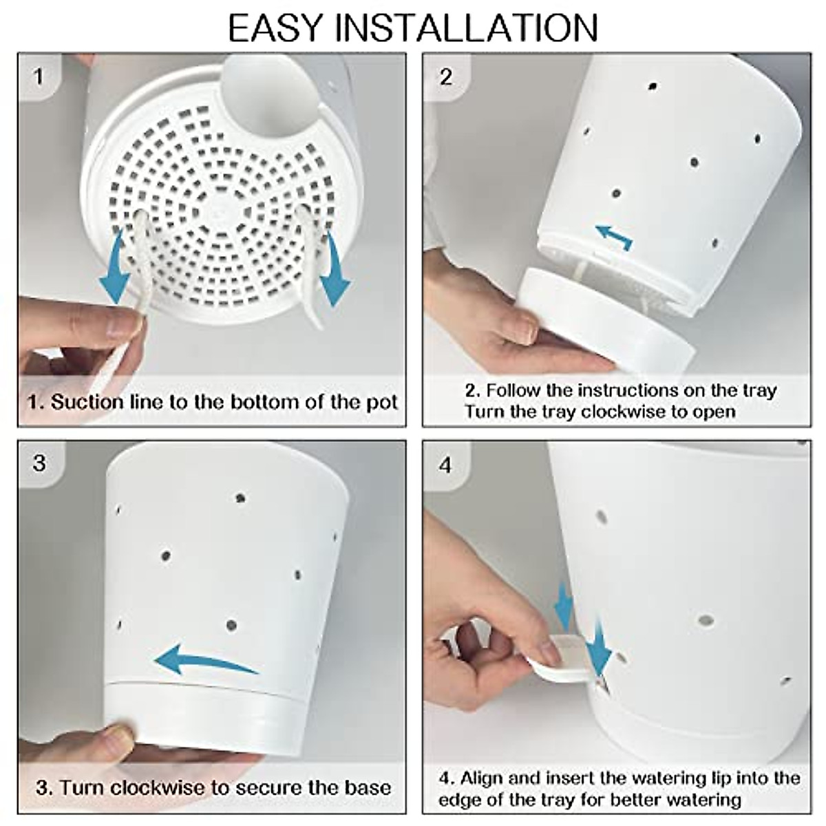 lehorra 1 Pcs Orchid Pot with Holes, 7 Inch Self Watering Plastic Orchid Pots for Repotting, Breathable Slotted Planter Pots for Orchid, Devil's Ivy Healthy Air Circulation & Drainage (White)