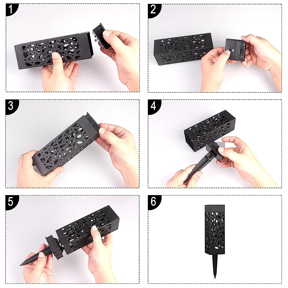 FIESTREL 10Pcs Solar Lights Solar Path Lights Outdoor Waterproof LED Garden Lights ，Decorative Landscape Lighting Automatic Led for Patio, Yard and Garden