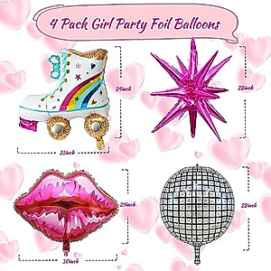 Hot Pink Balloon Garland Rose Red Pink Gold Foil Balloons Arch Kit for Baby Shower Girl Princess Themed Birthday Party Decorations