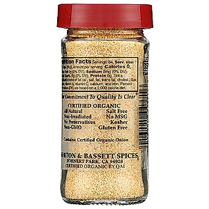 Morton & Bassett Onion Powder Seasoning, Non GMO, 2.3 Ounces (Pack Of 3)
