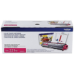 Brother Genuine TN221C, TN221M, TN221Y Color Laser Cyan, Magenta and Yellow Toner Cartridge Set