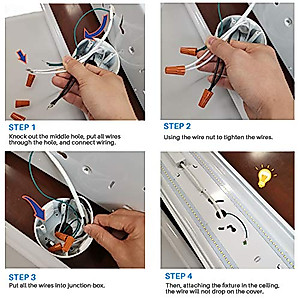 FaithSail 4FT LED Wraparound Garage Shop Lights, 40W 4400lm 4000K Neutral White, 48 Inch LED Wrap Light Flush Mount Linear Office Ceiling Lighting Fixture, 4 Foot Fluorescent Light Replacement, 8 Pack