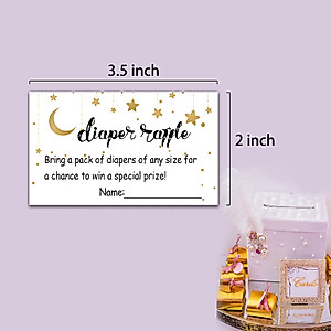 100 Diaper Raffle Tickets for Girl or Boy Baby Shower Invitations,Baby Shower Game, Bring a Pack of Diapers to Win Favors