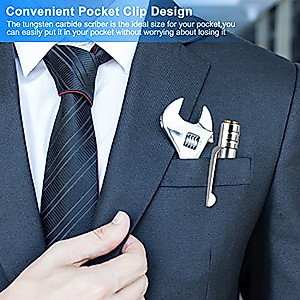 WXJ13 2 Packs Tungsten Carbide Scriber with Magnet, with Extra 10 Replacement Marking Tip, Metal Etching Pen Etching Engraving Pen fot Ceramics/Glass/Metal Sheet, Stainless Steel