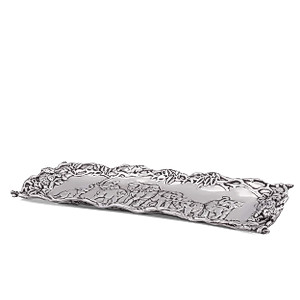 Arthur Court Designs Aluminum Elephant Oblong Tray 19 inch x 6.5 inch