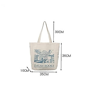 Ruluti Canvas Shoulder Bag London Daunt Books Handbags Daily Shopping Bags Durable Large Tote Bag for Men Women