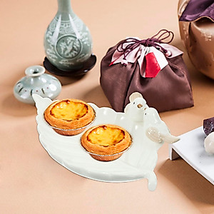 Alipis Jewelry Tray Earring Holder Necklace Display Dish Serving Trays Ceramic Ring Plate Desktop Necklace Container Candy Serving Dishes Display Tray Small Tray 3d Ceramics Dessert Plate