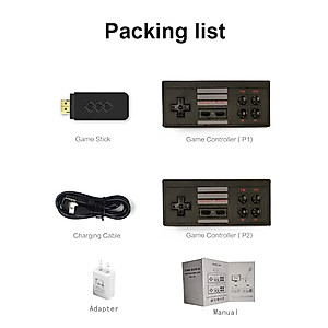 Babibubary Retro Game Stick with 1550+ Classic Video Games for TV with HDMI Output NES Wireless Extreme Mini Game Box Old Arcade Plug and Play Video Game Console Great Gift for Adults & Kids