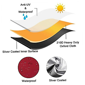 dsbdrki Garden Swing Canopy Replacement Waterproof Swing Seat Canopy Cover Heavy Duty Garden Swing Cover for Outdoor Porch Swings