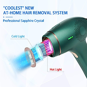 Permanent Hair Removal for Women & Men, 990,900 Flashes Painless IPL Sapphire Hair Removal Machine with Cooling Function for Full Body Permanent Results