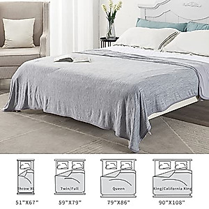 MH MYLUNE HOME Cooling Blanket for Hot Sleepers, Lightweight Thin Summer Blanket for Hot Flashes Night Sweates Sleeping,Arc-chill Cold Throw Blanket for Bed/Sofa,Queen Size, Grey