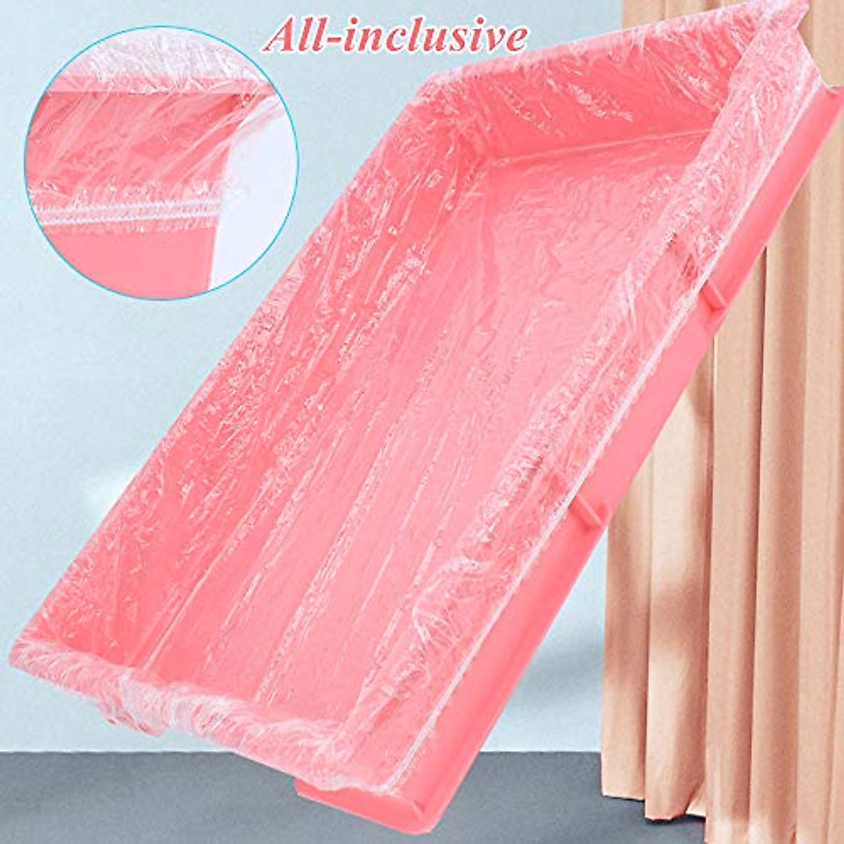 Oncpcare 20pcs Large Size Disposable Rabbit Cage Liners, Plastic Rabbit Toilet Litter Box Mat Pad Film, Bunny Poop Easy Cleaning Leakproof Cage Accessories No Mess