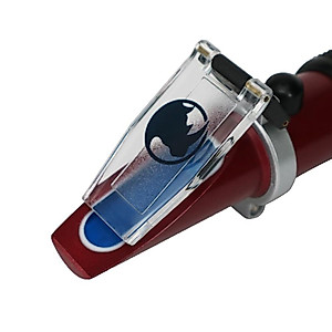 0 to 18% Brix Hand Held Rhino Refractometer with Automatic Temperature Compensation, with Low Sugar Fruits, Maple Sap, Vegetable Juice,Cutting Liquids Test