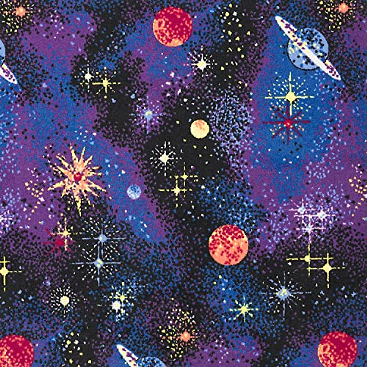 Joy Carpets Fluorescent Space Explorer 6' x 6' Area Rug