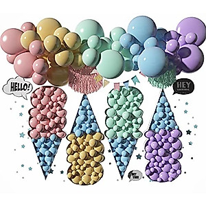 EUOPHYM 112 Pcs Pastel Balloon Garland Kit, Balloon Arch Kit,5'' 18'' Macaron Easter Balloon Garland Decorations Magical Rainbow Balloon Wedding Birthday Anniversary Mermaid Party Graduation Wedding