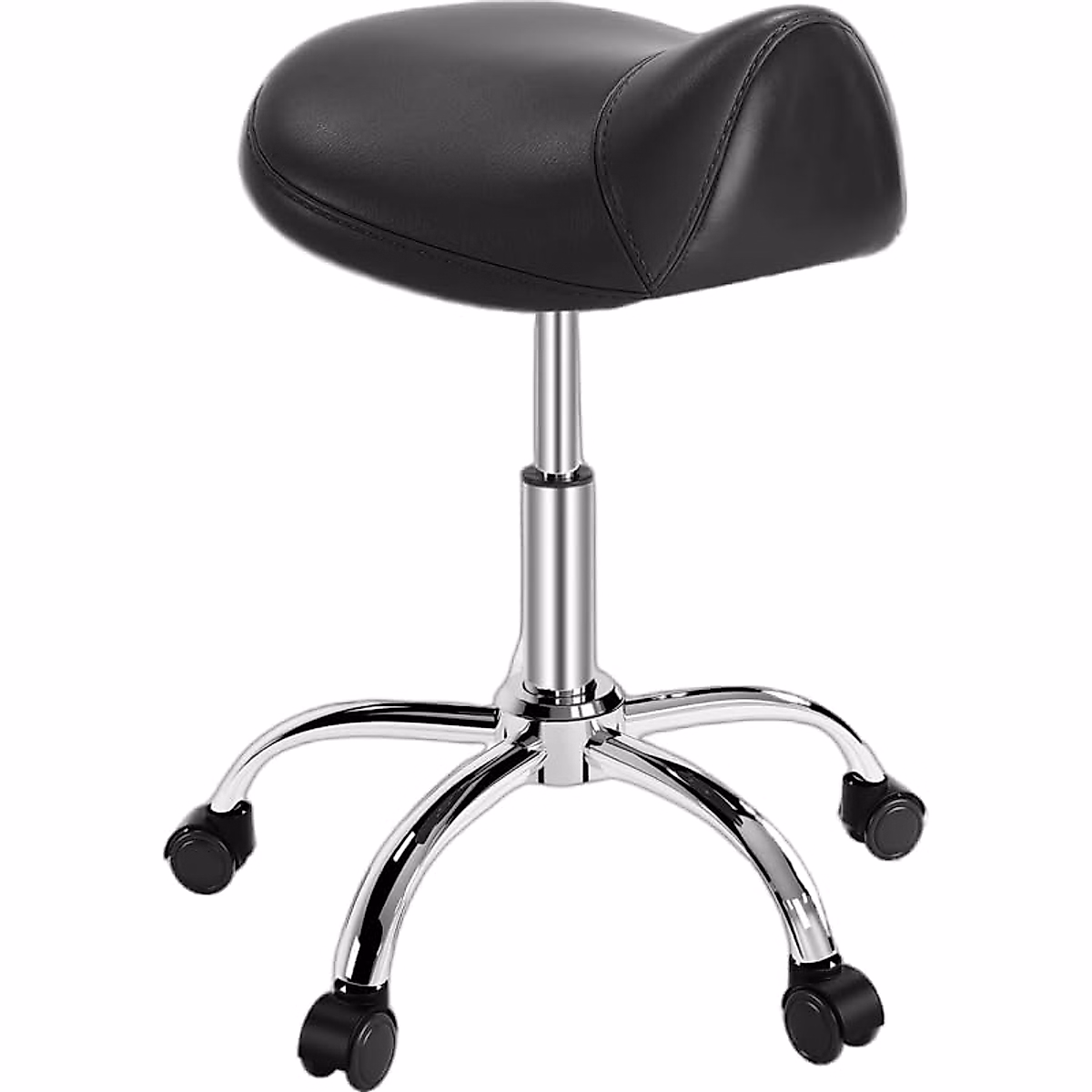 Ergonomic Saddle Stool/Professional Saddle Chair-Adjustable Stool with Wheels,Heavy-Duty Saddle Stool Rolling Chair for Clinic Dentist Spa Massage Salons Studio Tattoo