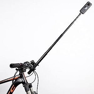 Third Person Perspective Handlebar Mount +114CM Invisible Selfie Stick for Bike Motorcycle Ride Tracking Shooting for Insta360 ONE X3,X2,X,RS,R 360 Camera