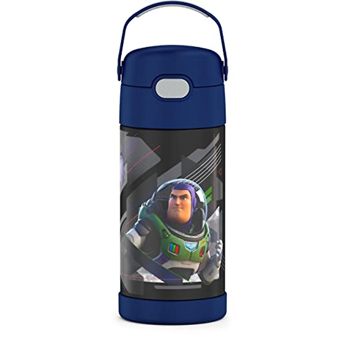 Disney Pixar Lightyear THERMOS FUNTAINER 12 Ounce Stainless Steel Vacuum Insulated Kids Straw Bottle