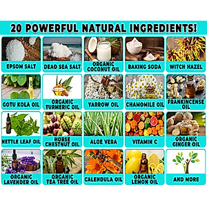 Sitz Bath for Hemorrhoids Relief 20-in-1 Mix Epsom Salts+ Essential Oils, Makes 15 Soaks for Soothing Toilet Seat Basin Use. Quality USP Ingredients, Made in USA.