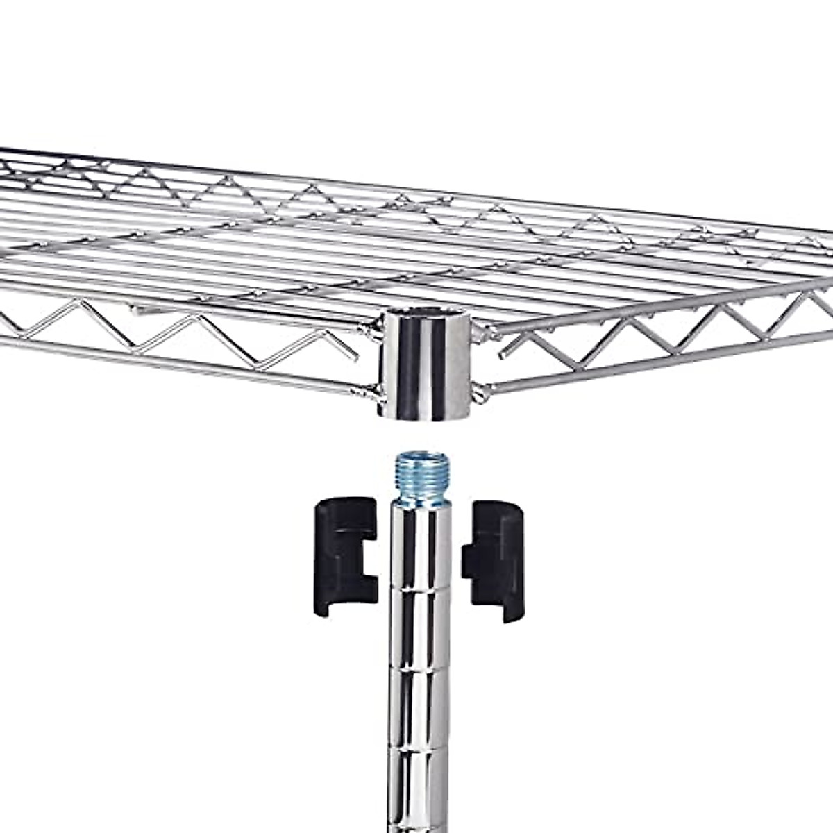 ACLULION 5 Wire Shelving Steel Storage Rack Adjustable Unit Shelves for Laundry Bathroom Kitchen Pantry Closet, Black, 22L x 18W x 71H