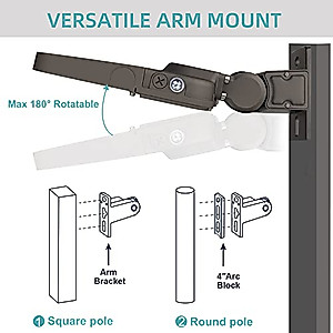 Cinoton 150W LED Parking Lot Lights, 19500LM 5000K Daylight Street Light with Dusk to Dawn Photocell, Ip65 Shoebox Light with Adjustable Arm Mount, 100-277V, Dimmable, ETL Listed, Power Tunable 1-Pack