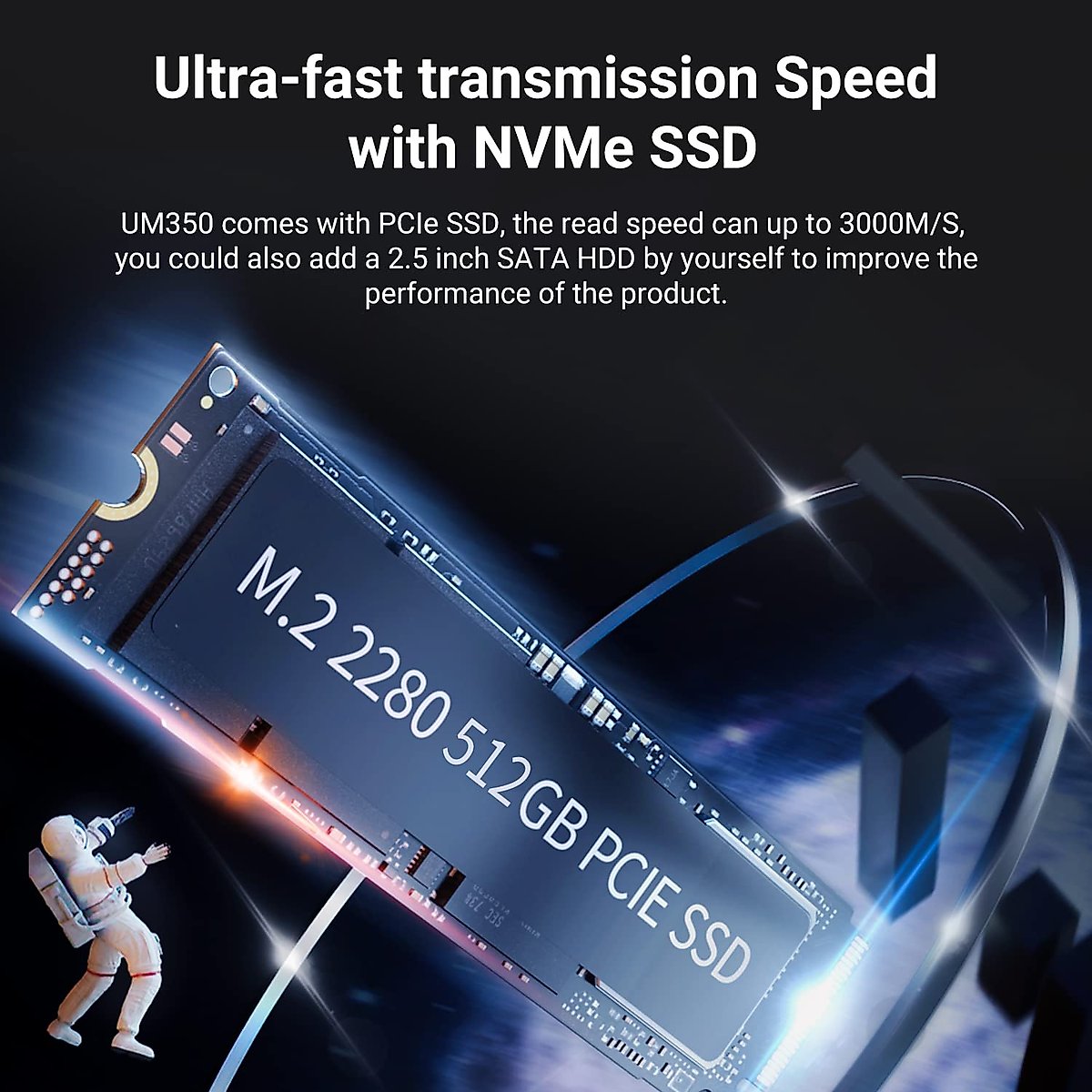 MINISFORUM UM700 Mini PC AMD Ryzen 7 3750H 4C/8T Desktop Computer, DDR4 16G RAM+512G SSD, HDMI/DP/USB-C 4K@60Hz Output, 2500Mbps LAN, 4X USB Port Mini Computer, Radeon RX Vega 10 Graphics Tower PC