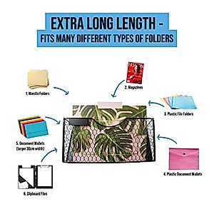 Rejuvet Super Strong 1-tier Magnetic file holder for file cabinets-13.9inch(35.5cm) black magnetic paper holder that holds up to 8.8 Lbs (4kgs). It is a magnetic organizer as well as a magnetic folder holder