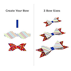 Hallmark Birthday Wrapping Paper with Templates for Handmade Bows on Reverse (3-Pack: 75 sq. ft. ttl) Royal Blue, Rainbow Stripes, Colorful Confetti