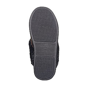 NINE WEST Scuff Slippers For Women, Extra Soft & Comfortable Winter House Shoes, Leopard, Medium 7-8