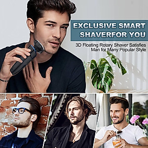 Moptrek Men,Electric Shavers for Men IPX7 Waterproof Mens Shaver Recha Garden Sculpture Outdoor Decoration