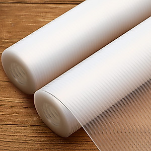 2 Rolls Non-Slip Shelf Liner Non Adhesive Cabinet Liners 18 Inch x 16.4 ft EVA Kitchen Liner Drawers Shelf Liner Washable Oil-Proof for Kitchen Cabinet, Shelves, Refrigerator, Storage, Desks