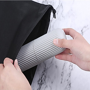 Travel Toothbrush Case, 7.6'' Long Plastic Toothbrush Storage Portable Toothbrush Toothpaste Container ToothBrushes Box Packed for Personal Oral Care Used in Business, Travel, Outdoors Use. (Grey)