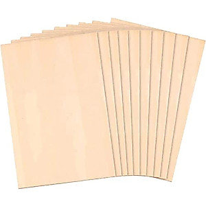 Unfinished Wood, 15 Pack Basswood Sheets for Crafts, Craft Wood Board for House Aircraft Ship Boat Arts and Crafts, School Projects, Wooden DIY Ornaments(150x100x2mm)