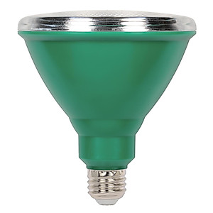 Westinghouse 3314900 100-Watt Equivalent PAR38 Flood Green Outdoor Weatherproof LED Light Bulb with Medium Base, Single Green 33149