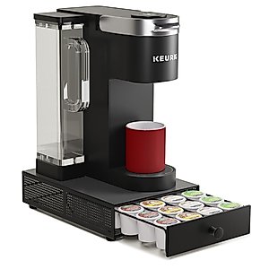 SICHEER K Cup Organization Storage Drawer Maker K Cup Holder Coffee Pod Organizer Stand Tray Counter Rack Countertop Maker Stand Capsules Compatible with Keurig Accessories Holds 24 Pods