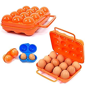 HEART SPEAKER 2/4/6/12 Eggs Storage Box Plastic Holder Container for Picnic Camping Outdoor 2 Grids