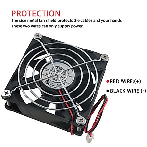 MTQY 80mm 24V DC Cooling Fan 80mm x 80mm x 25mm 24V Brushless DC Cooling Fan
