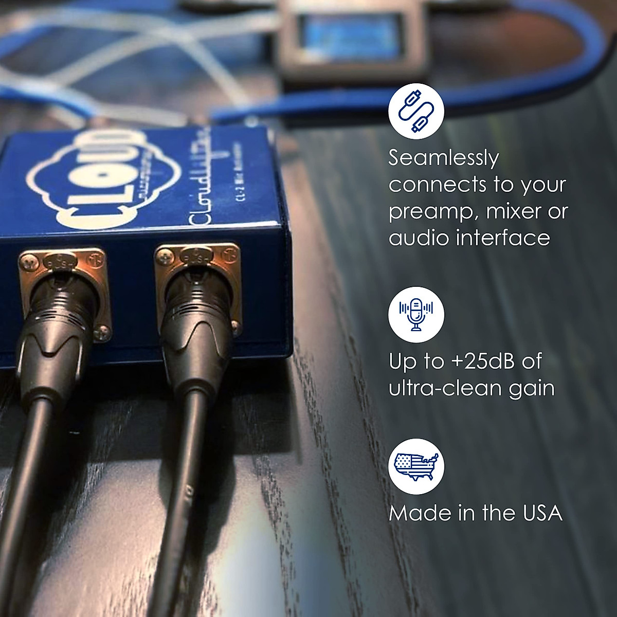 Cloud Microphones - Cloudlifter CL-2 Mic Activator - Ultra-Clean Microphone Preamp Gain - USA Made