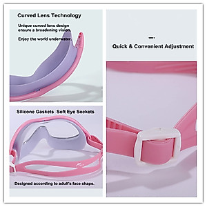 Zsling Swim Goggles,G1 SE Swimming Goggles Anti-fog for Men Women Adults Youth Anti Fog No Leak Clear Wide Vision Goggles for Eyelash Extensions (Clear Lens Black Frame)