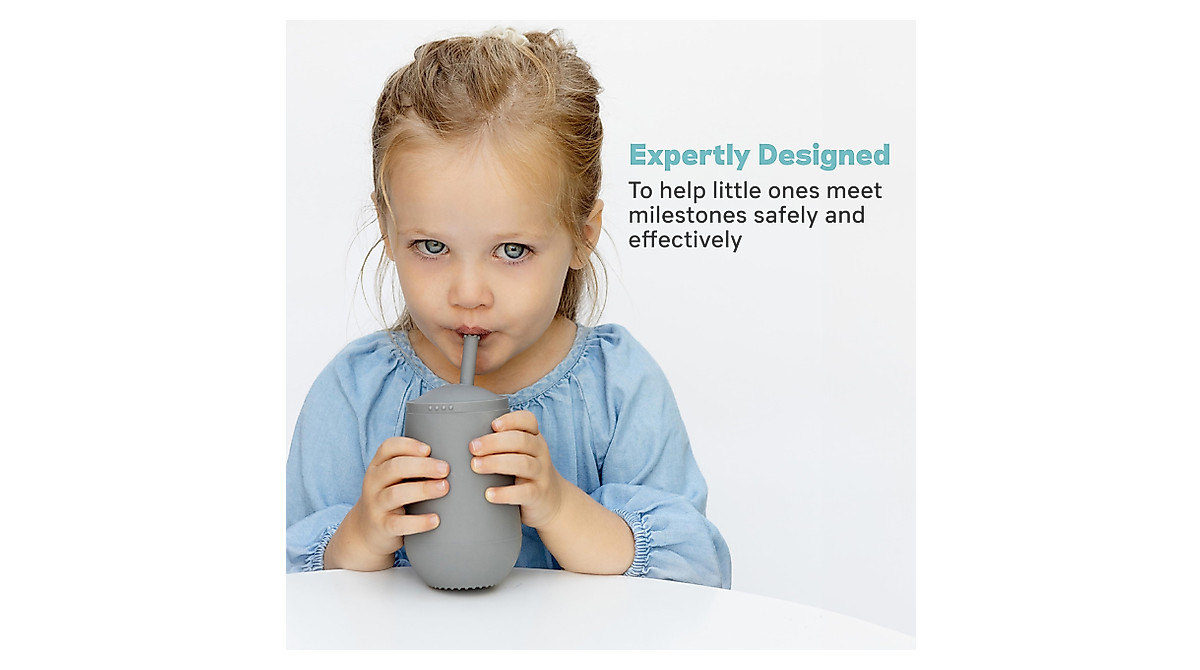 ezpz Happy Cup + Straw System for Toddlers - 8 oz