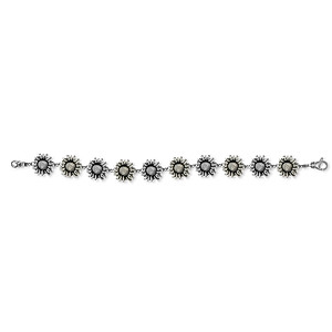 Esquivel and Fees Sunflower Jewelry Sterling Silver Sunflower Bracelet Handmade Flower Jewelry SF6-BR